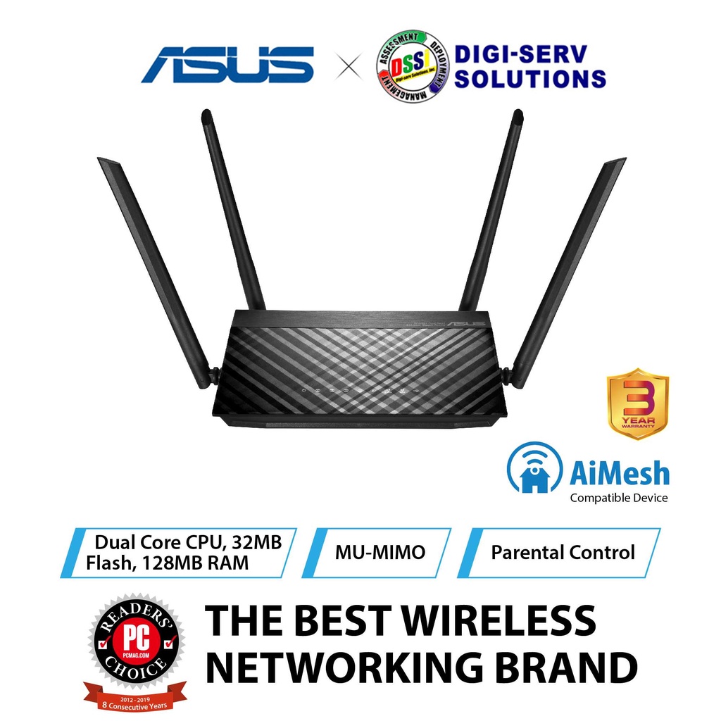 Asus RT-AC59U V2 (AC1500) Dual Band Gigabit WiFi Router with MU-MIMO ...