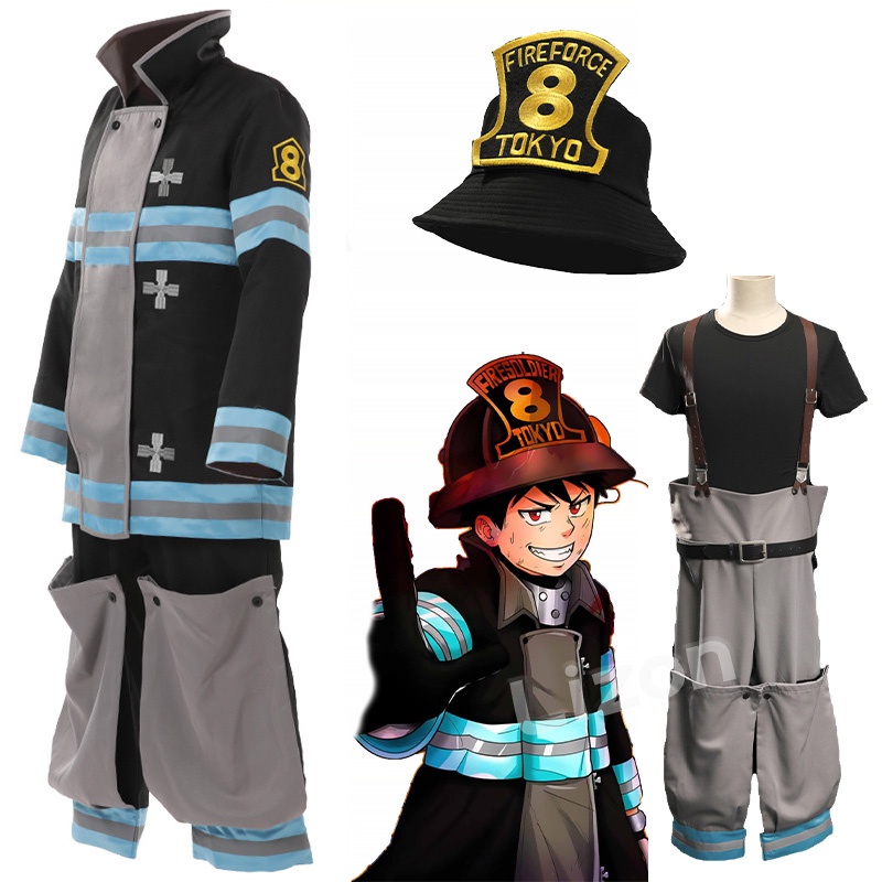 Anime Fire Force Kotatsu Tamaki Cosplay Costume 8st Shinra Kusakabe ...