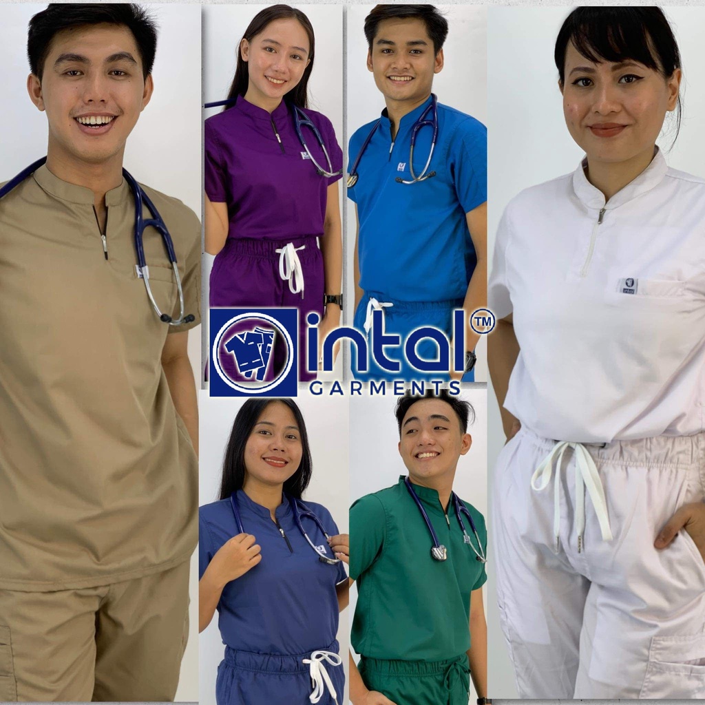 INTAL SCRUBSUIT 028 Elite MAPAGMALASAKIT Zip-Up Chino Collar Cargo ...