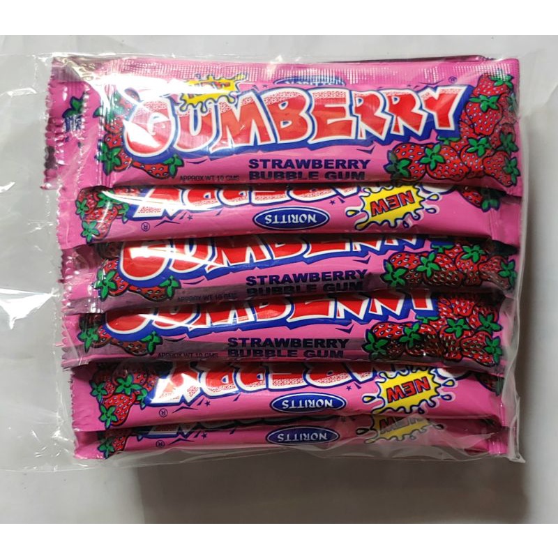 Gumberry Strawberry Bubble Gum 12pcs | Shopee Philippines