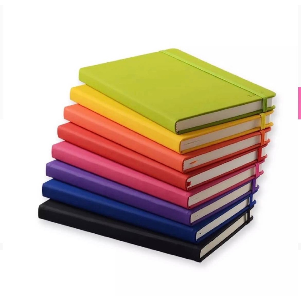 [A5 Size Thick] Stationery 25K Moleskin Rubber Diary Strap Notebook w ...