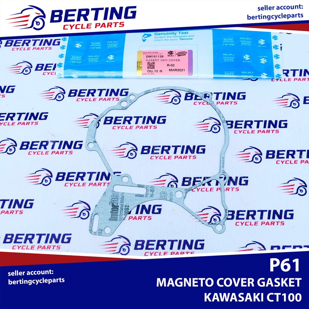 GASKET MAGNETO COVER Kawasaki CT100 Genuine DM101139 | Shopee Philippines