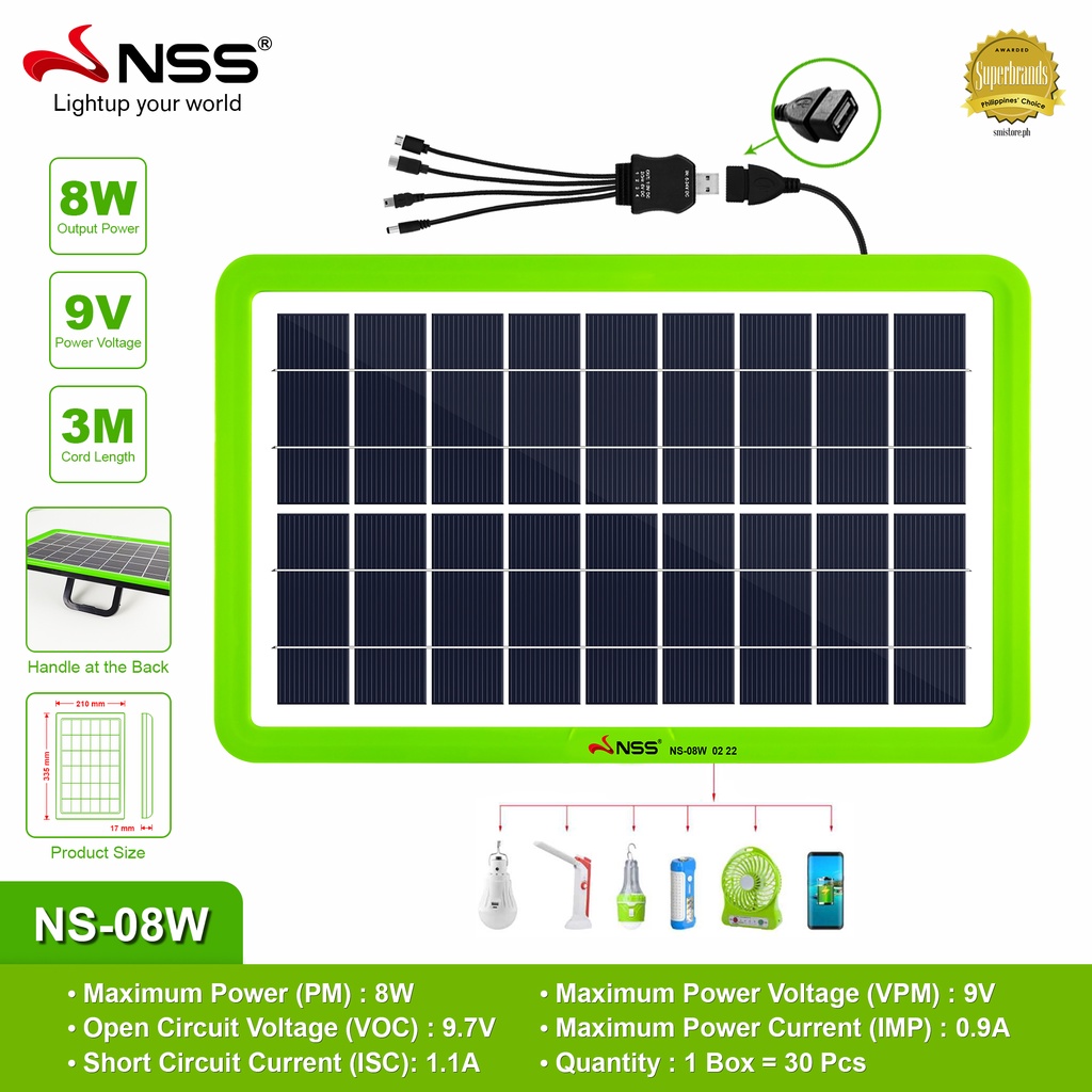 NSS Solar Panel Portable Solar Charger Outdoor Waterproof Solar Panel ...