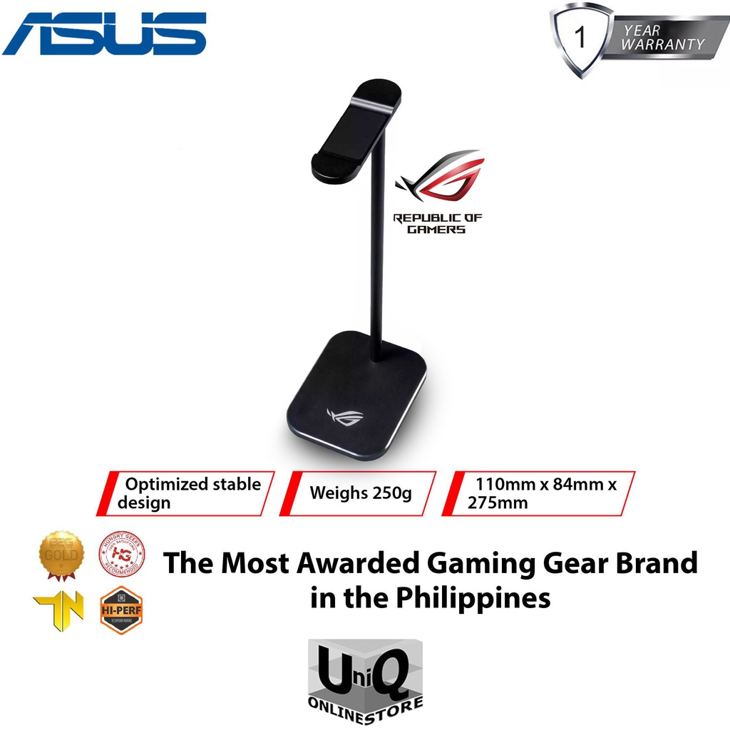 Asus ROG Metal Stand with Aluminum frame, Rubber base, Optimized and ...