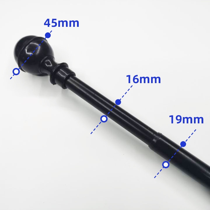 66-120'' Iron design scalable curtain rod black can retractable curtain ...