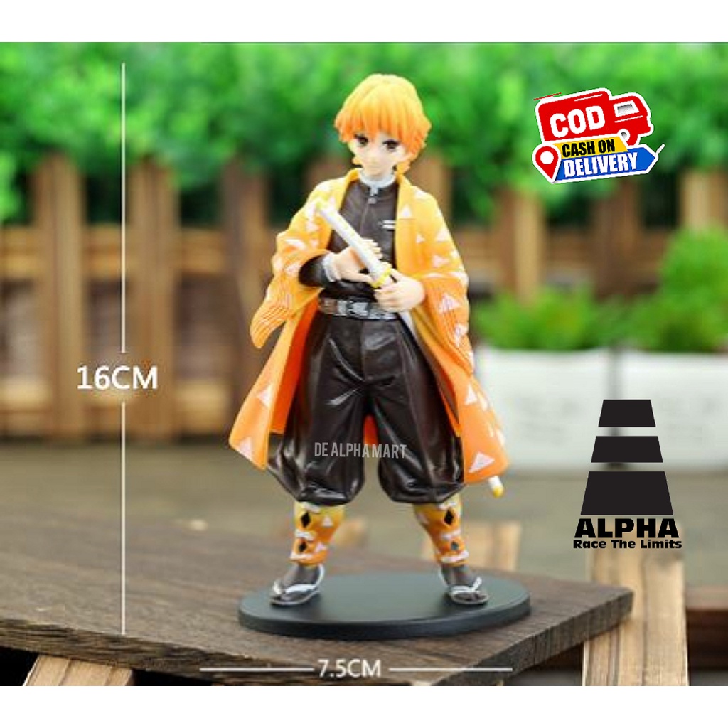 Action FIGURE DEMONS SLAYER ZENITSU AGATSUMA 16CM ANIME DISPLAY ...