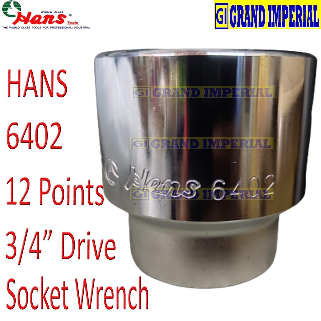 Hans Socket Wrench 3/4" Drive 12 Points 6402 Choices Size 17mm to 32mm ...