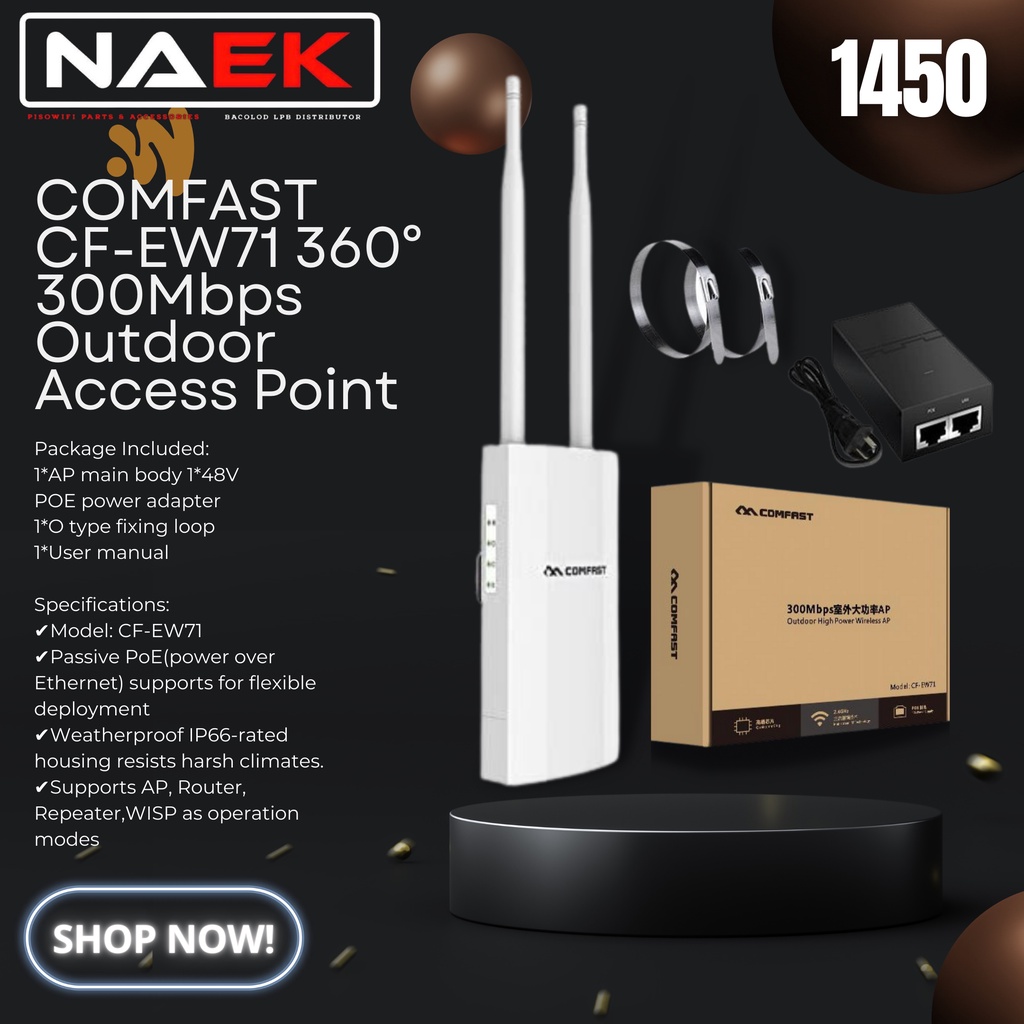 Comfast CF-EW71 300Mpbs 802.11AC Outdoor Wireless AP Router 2.4ghz WIFI ...