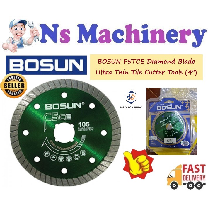 BOSUN F5TCE Diamond Blade Ultra Thin Tile Cutter Tools (4") | Shopee ...