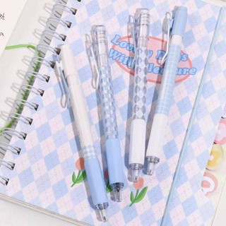 4Pcs/Box checkerboard Gel Pen Cute Blue checkered Pens Kawaii ...