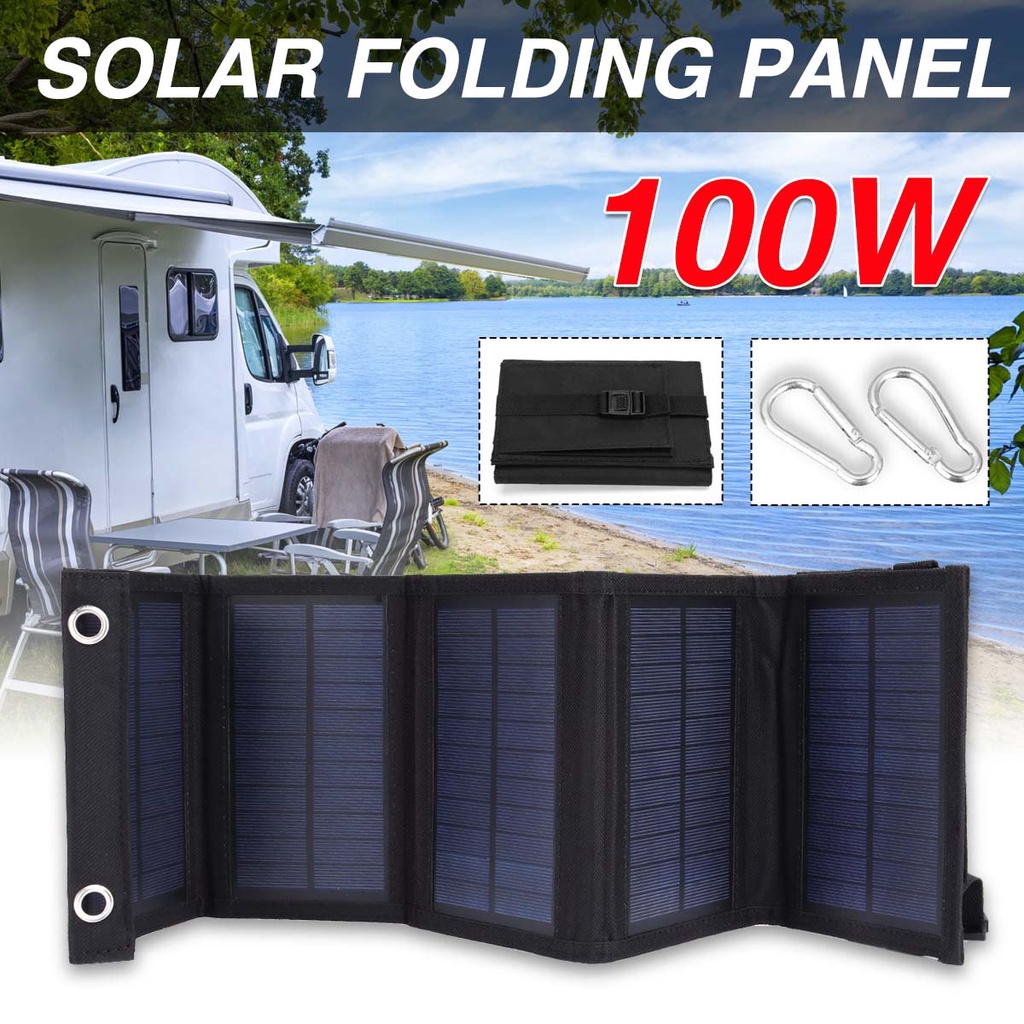 USB Foldable Solar Panel +DC Solar Cell Portable Folding Waterproof ...