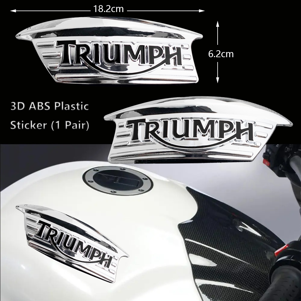 One Pair Plastic ABS Plastic Logo Badge Decal Fuel Tank Logo Sticker ...