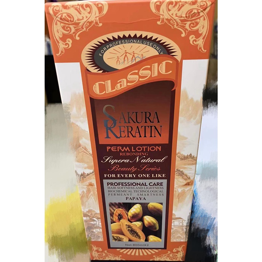 Classic Keratin Papaya Rebonding 2 in 1 set 800ml | Shopee Philippines