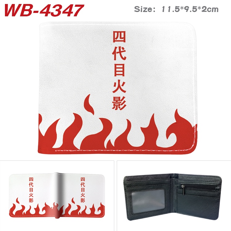 Naruto Namikaze Minato Cartoon Boy and Girl Casual Color Short Wallet ...