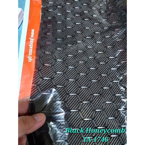 Hydrographic / Carbon Film - Black Honeycomb YA-1746 (1meter x 0.5meter ...