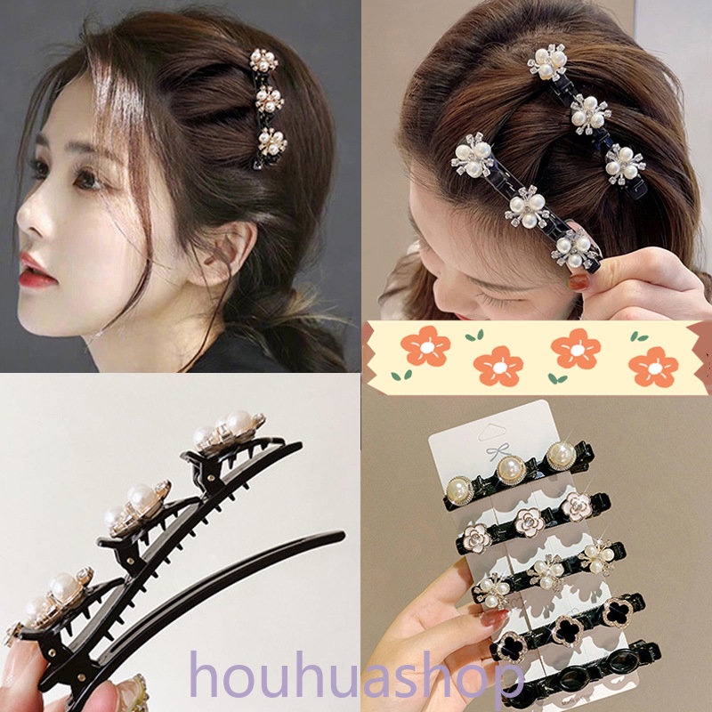 New Versatile Double layer bangs hair clip women's summer forehead side ...