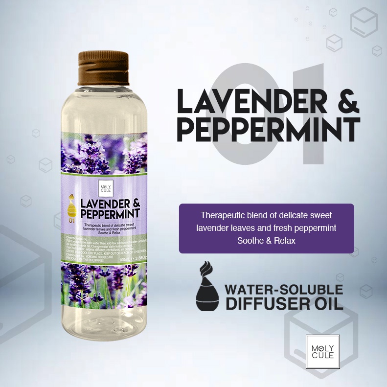 MOLYCULE Lavender Peppermint Humidifier Oil Concentrated Water Soluble ...
