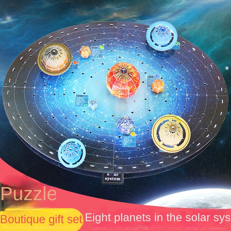 Solar System 8 Planets 3d Three-Dimensional Puzzle Paper Space Planet ...