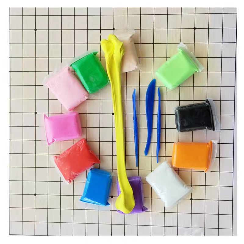 12 Colors Ultra Lightweight Air-Drying Modeling Clay Plasticine Set ...