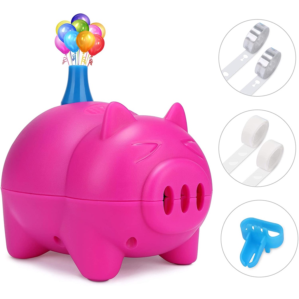 Mini Pig Electric Balloon Air Pump Portable Air Balloons Inflator Pump ...