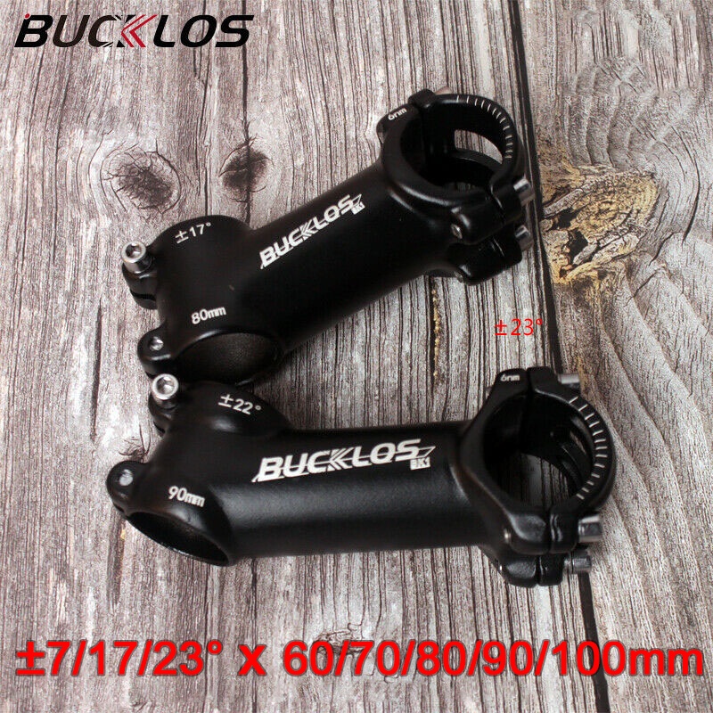 BUCKLOS Handlebar Stem Aluminum Alloy 7/17/22° Bike Stem Negative for ...