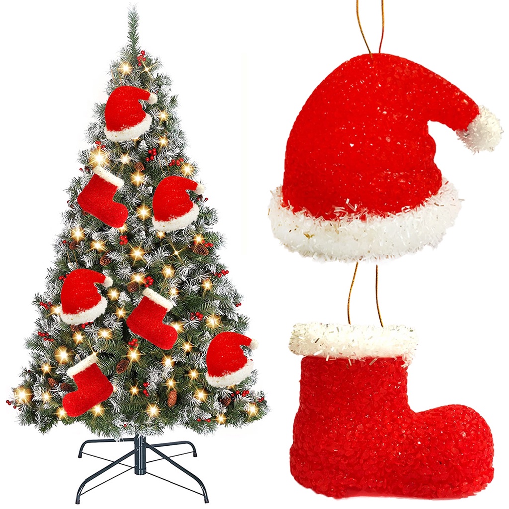 Santa hats,socks with light,Christmas lights,lighting,Christmas table ...