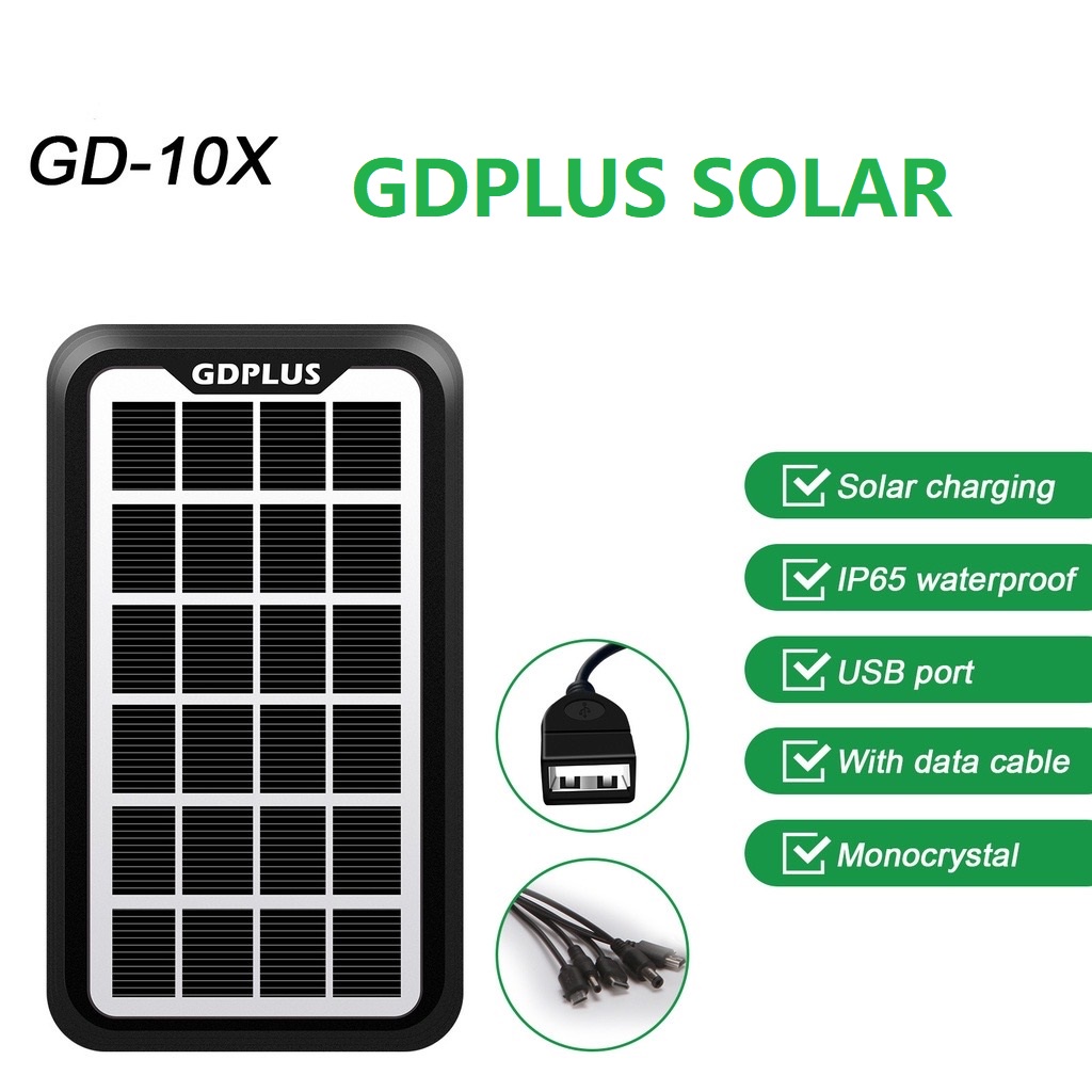 GDPLUS 3.5W GDplus Solar Panel Solar Charger GD-10X | Shopee Philippines