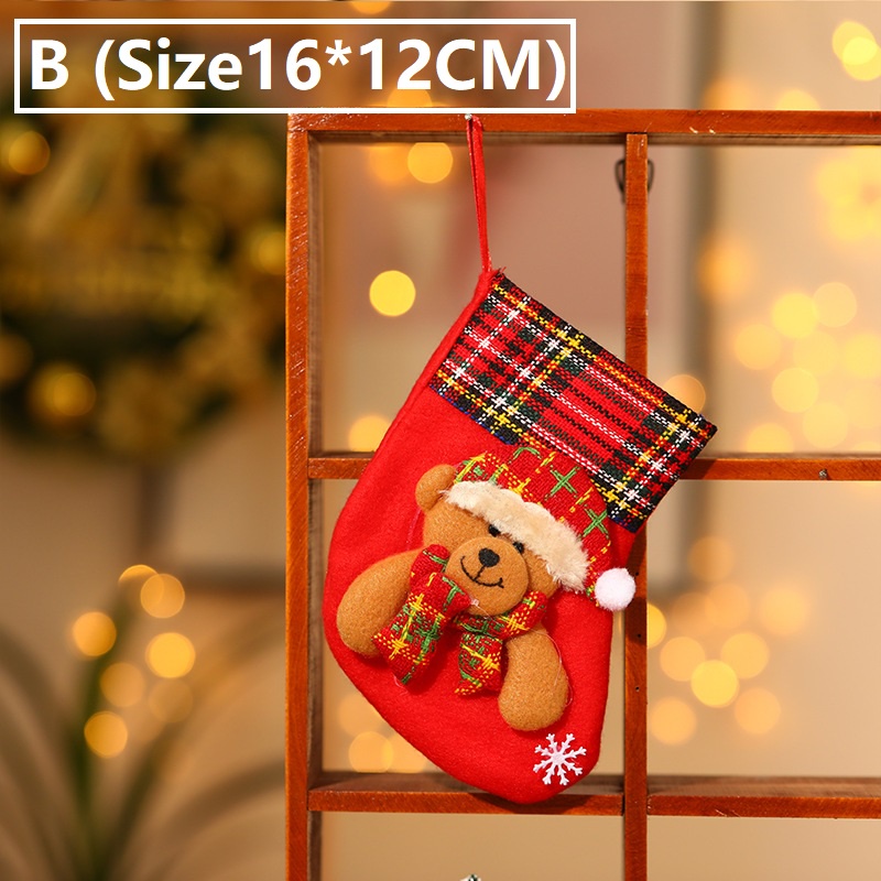 New Year Christmas Stocking Sack Xmas Gift Candy Bag Christmas ...