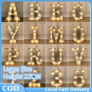 【Local Fast Delivery】Large size LED Letter standee 21cm party needs Led ...