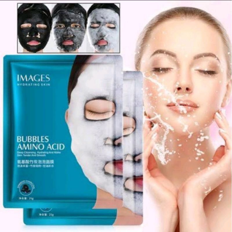 Images Original Bubble Mask - Facial Bubbles Mask Image - Bubble Amino Acid | Shopee Philippines
