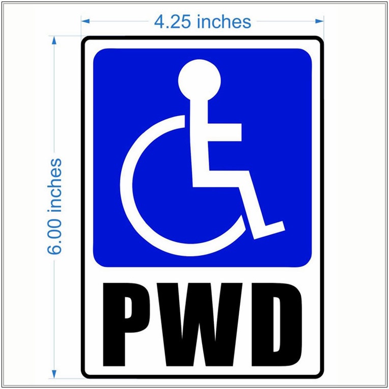 PWD Philippines Car Motorcycle Motor Premium Vinyl Laminated Sticker 4. ...
