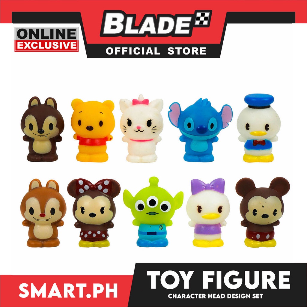 Gifts Toy Mini Figure Collection Character Head Designs Set Of 10pcs ...