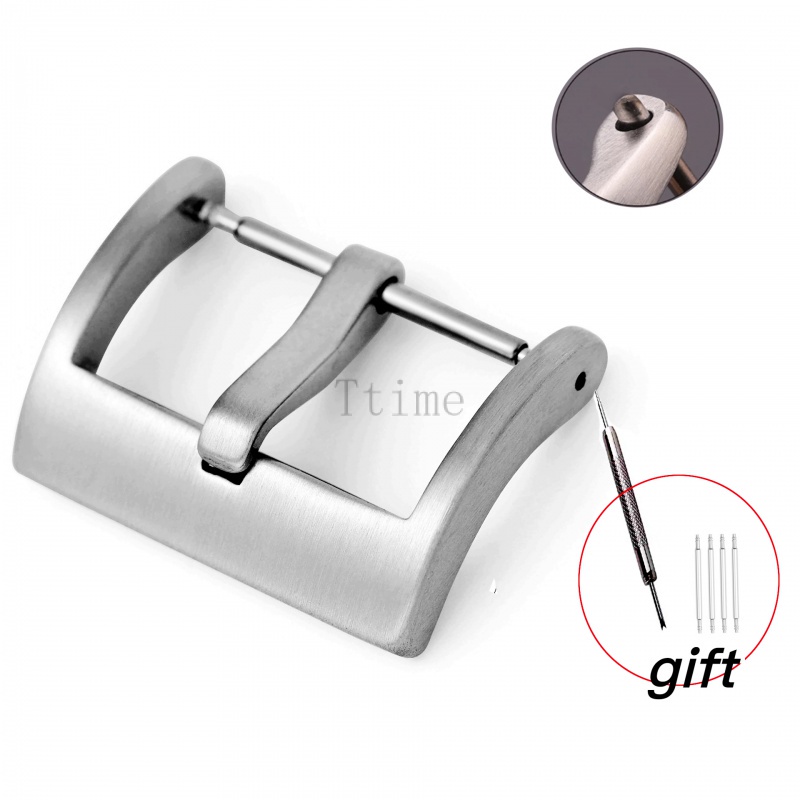 Brushed Matte Watch Pin Buckle Stainless Steel Watch Band Buckle 16mm ...