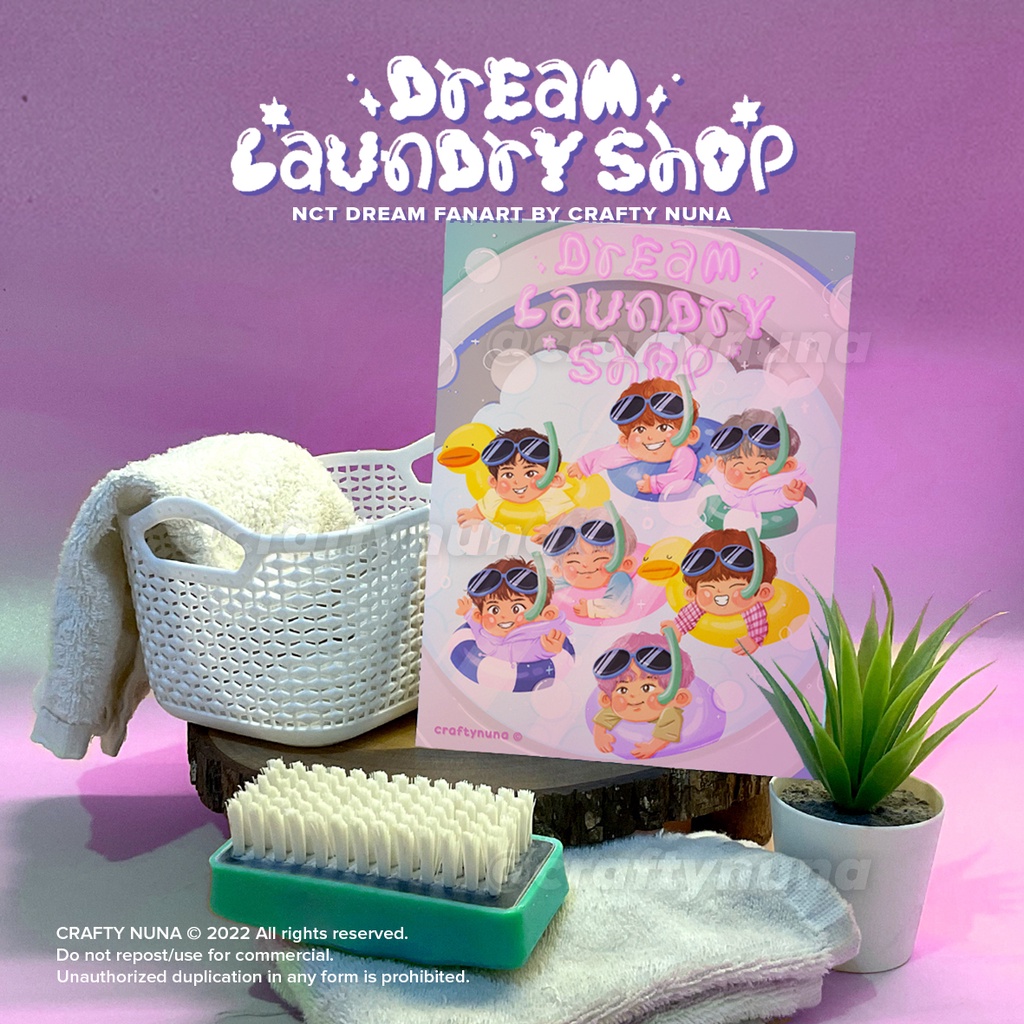Nct DREAM LAUNDRY SHOP FAN ART PRINT fanart kpop 127 wall deco decor ...