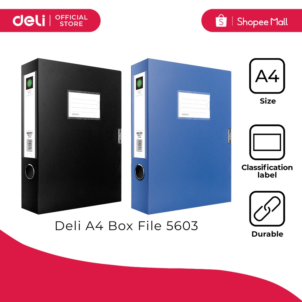 Deli 5603 A4 Box File [795603] | Shopee Philippines