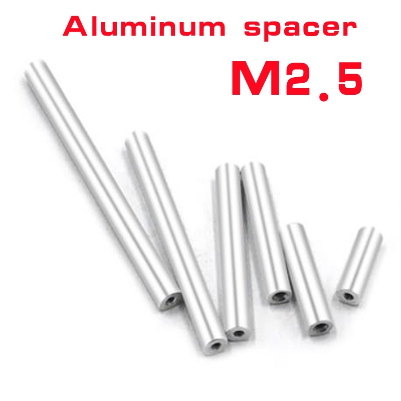 10pcs/lot M2.5*L Length 6mm to 50mm Round aluminum standoff spacer Stud ...