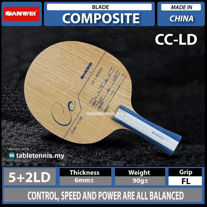 Sanwei Blade CC Carbon CC-LD FL Table Tennis Blade Racket Bat Paddle Raket Ping Pong Handshake ...
