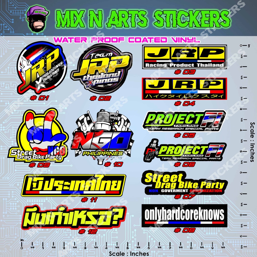 JRP NGO Thailand Waterproof Vinyl Sticker for Motorcycle Tumbler Ect ...
