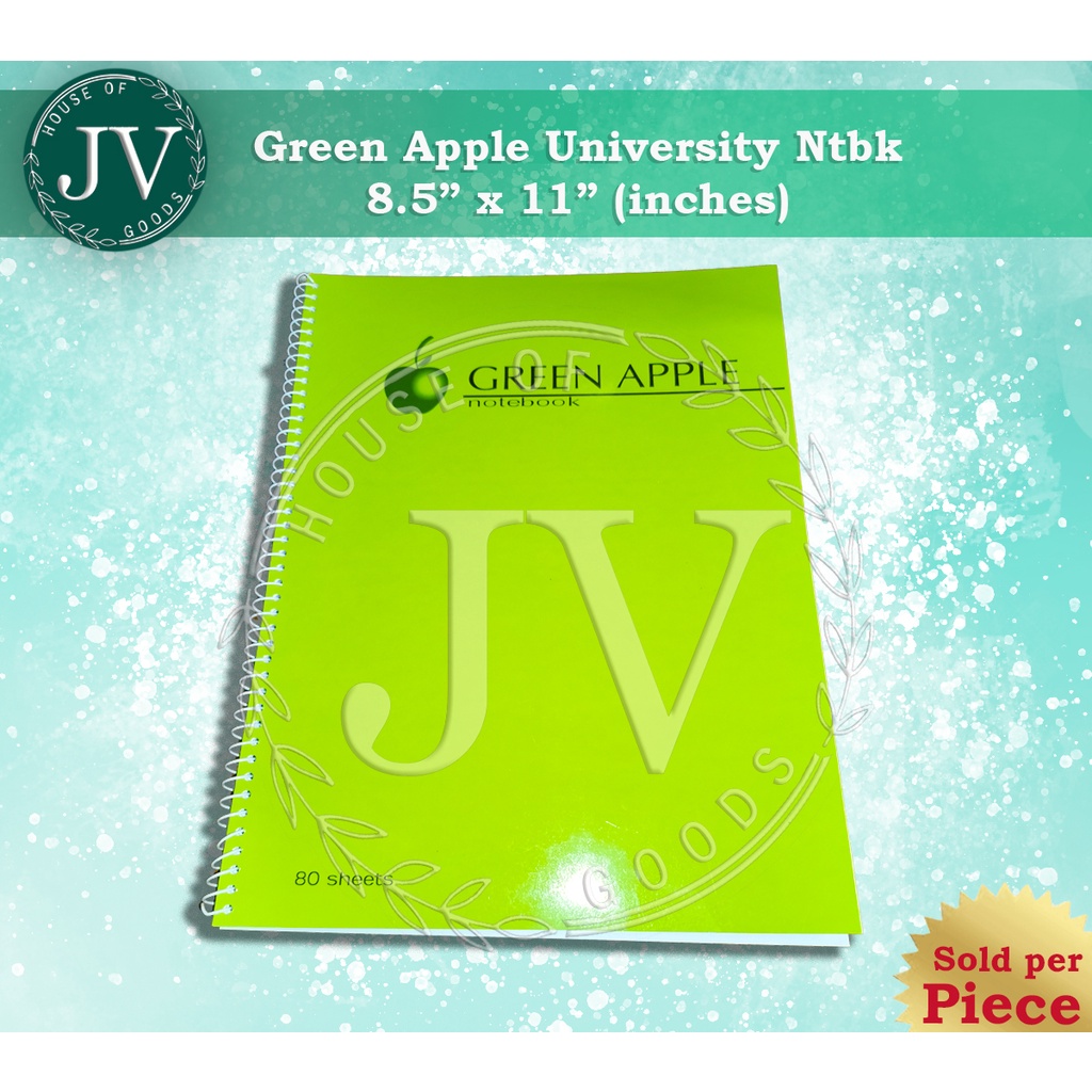Green Apple University Spiral Ntbk 8.5"x11" 1pc | Shopee Philippines