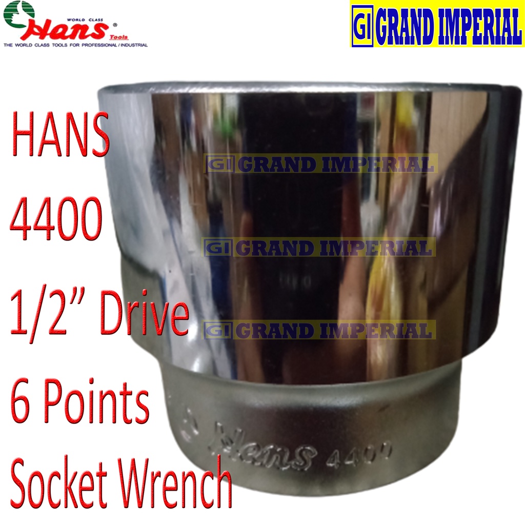 Hans Socket Wrench 1/2" Drive 6 Points 4400 Choices Size 24mm to 46mm ...