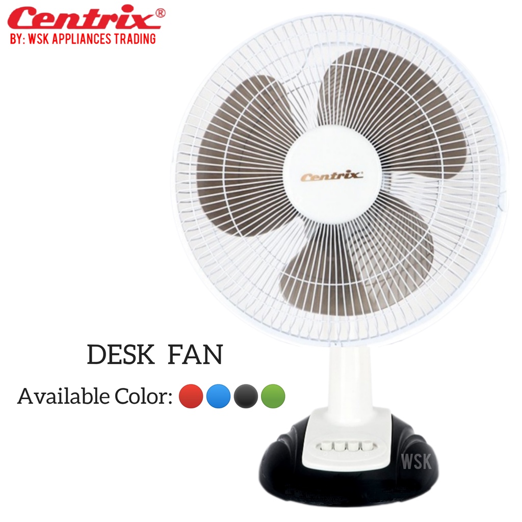 Centrix Desk Fan 3-Petal Blades (color may vary) CX-1401A/CX-1622A ...