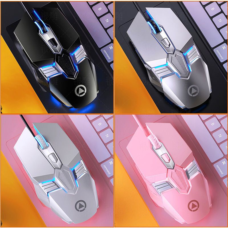Ergonomic Wired Gaming Mouse LED 5500 DPI USB Computer Mouse Gamer RGB Mice X7 Silent Mause With ...
