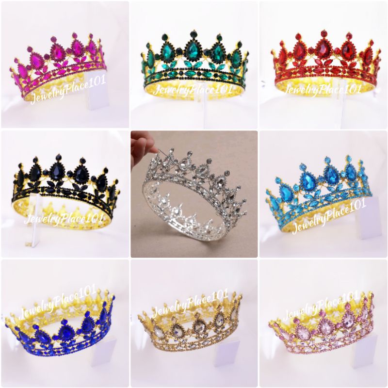 [JP101]International station selling diamond shiny circle full crown ...
