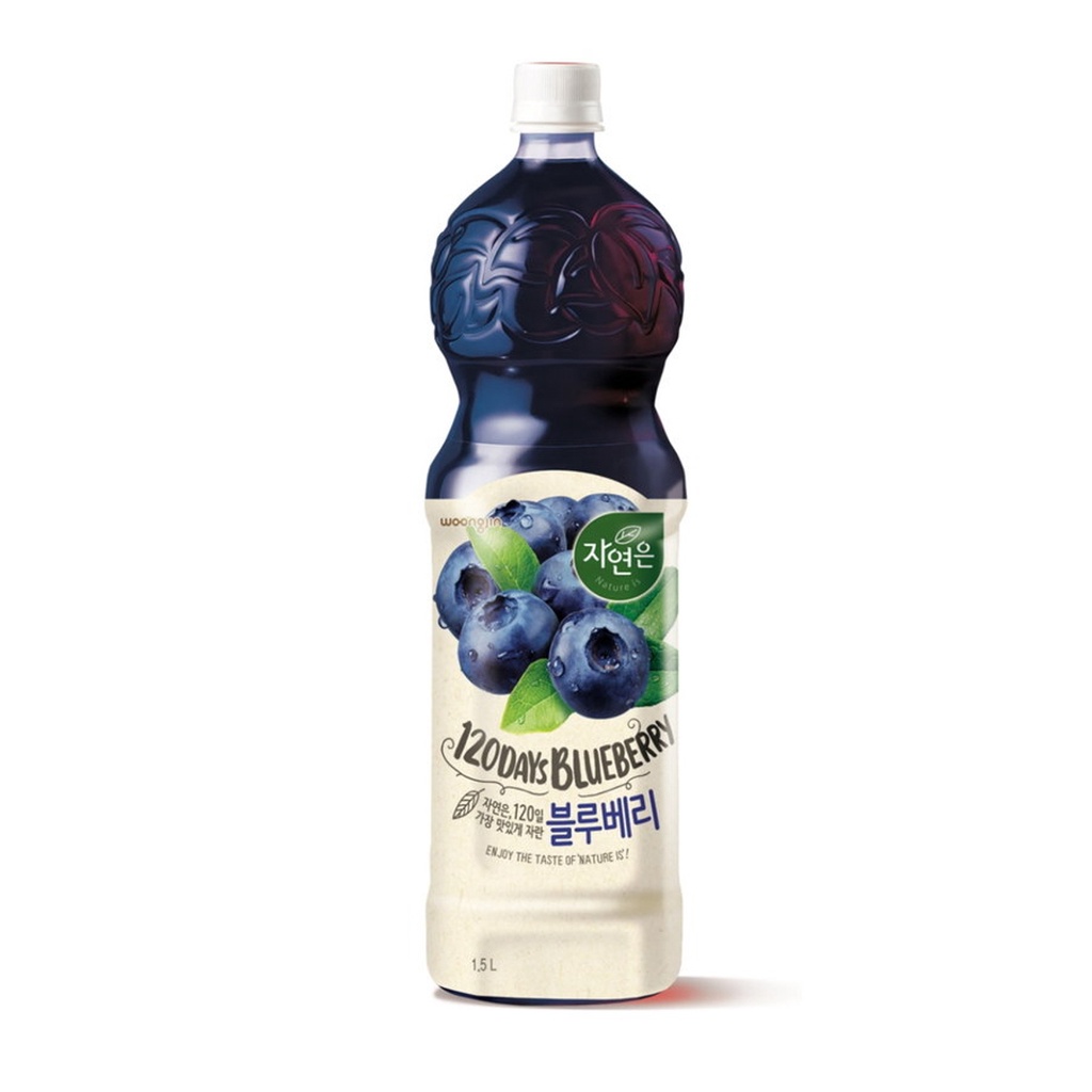 Woongjin 120 Days Korean Blueberry Fruit Juice - 1.5 Liters | Shopee ...