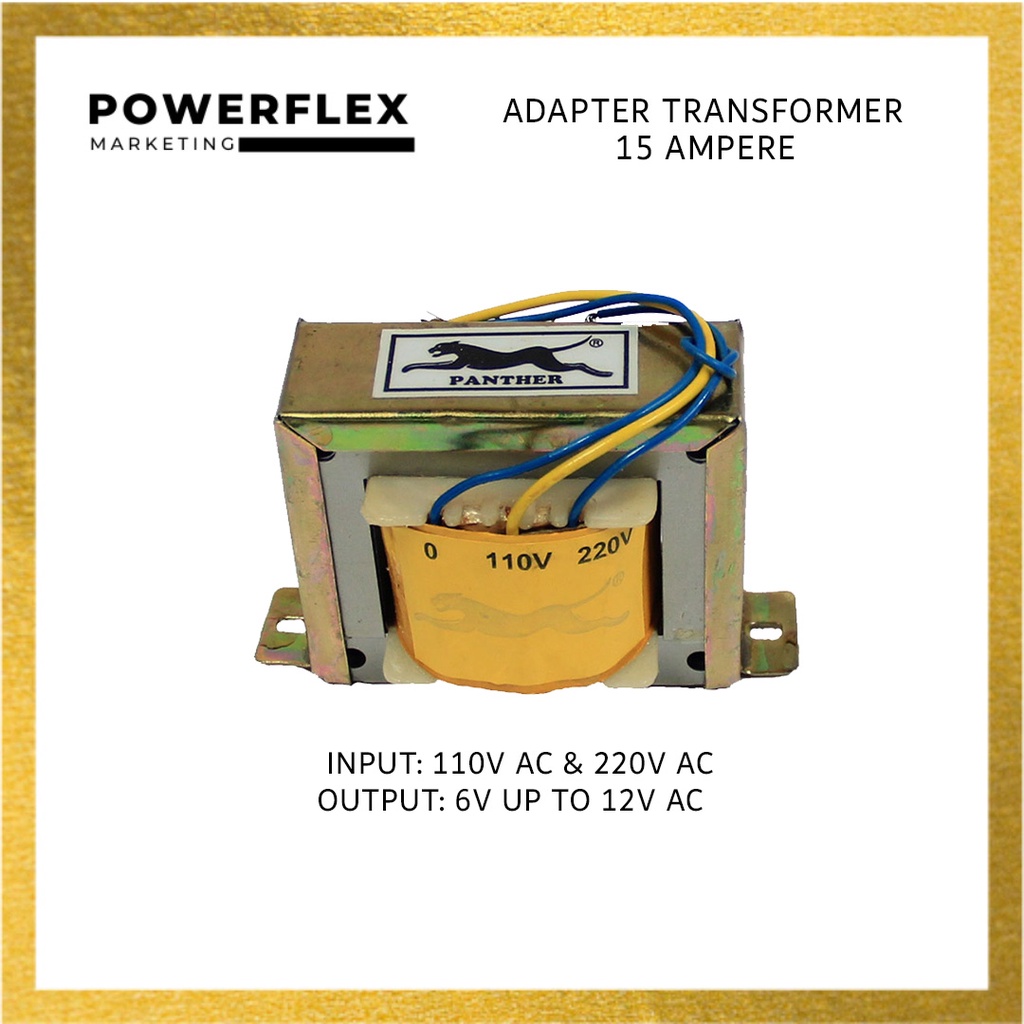 Adapter Transformer: 15 Ampere Input 110V AC & 220VAC Output 6V up to ...