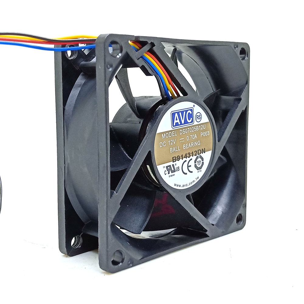 For AVC 7025 70X70X25mm cooling fan 70mm DS07025B12U DC12V four wire temperature control large ...