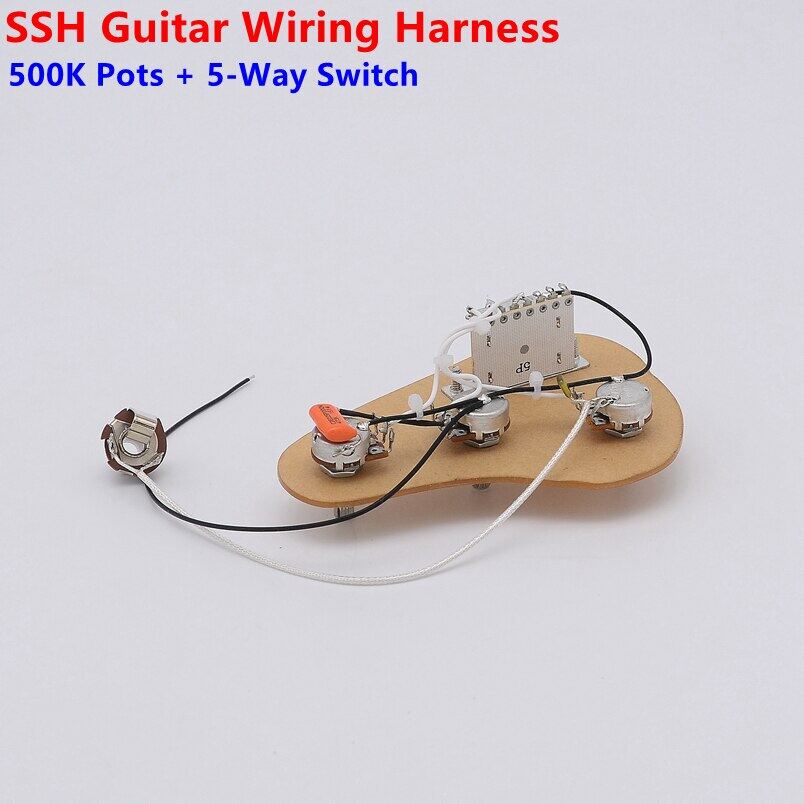 BY-(Ready Stock)1 Set SSH Electric Guitar Wiring Harness ( 3x 500K Pots ...