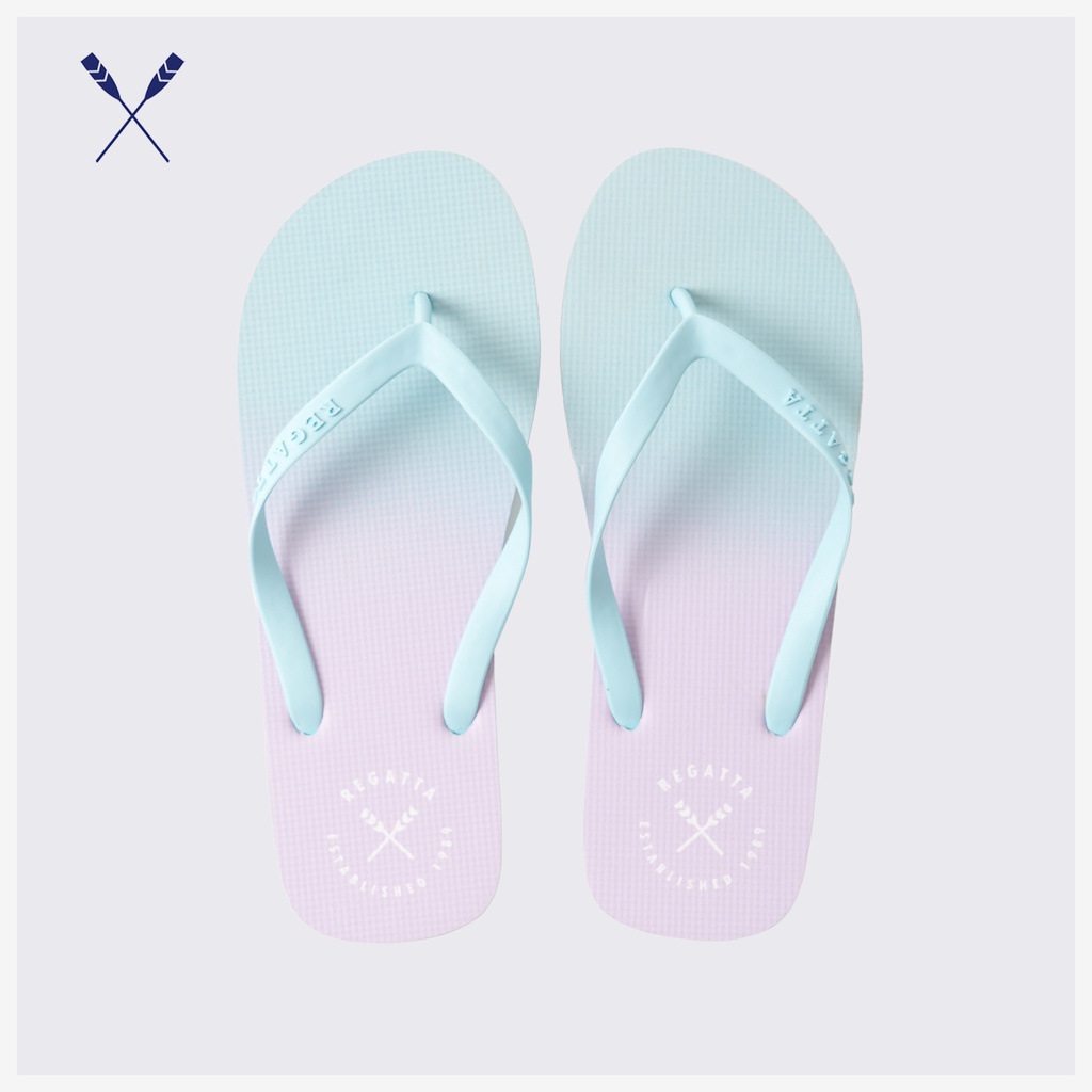 Regatta Ombre Flip Flop Slippers For Women (Light Aqua/Light Yellow ...