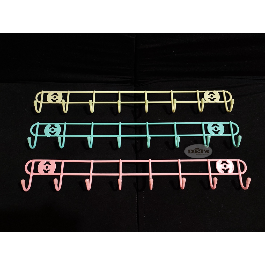 Colored Wall Mount Hanger Hooks | Multipurpose Wire Hangers (8 hooks ...