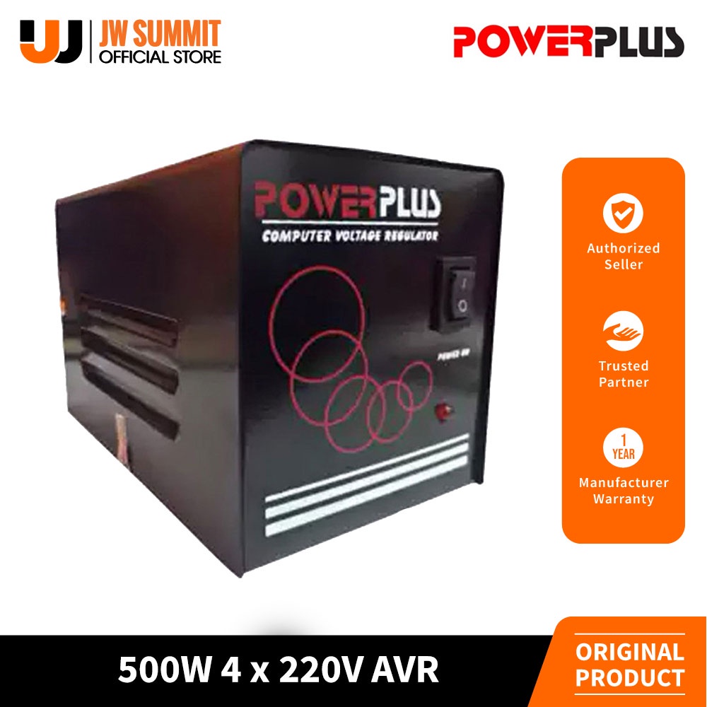 Powerplus 500W 4x 220V AVR Automatic Voltage Regulator - Black | Shopee ...